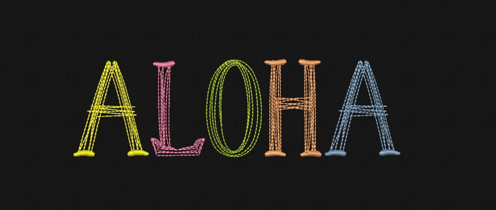Aloha Embroidery Design: Summer Machine Embroidery (6 Sizes) (instant ...