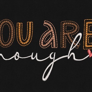 You Are Enough Embroidery Design: Trendy Machine Pattern (instant ...