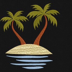 Palm Tree Embroidery Design, Summer Beach Embroidery Design, Machine ...