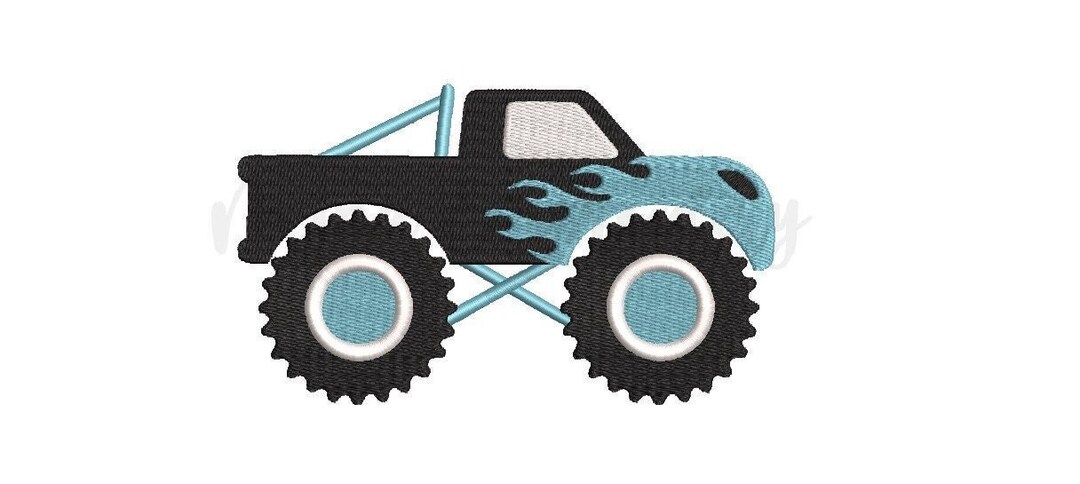 Monster Truck Embroidery Design Vehicle Embroidery Design - Etsy