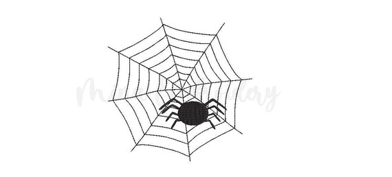 Halloween Embroidery Design Spider Web Embroidery Design | Etsy