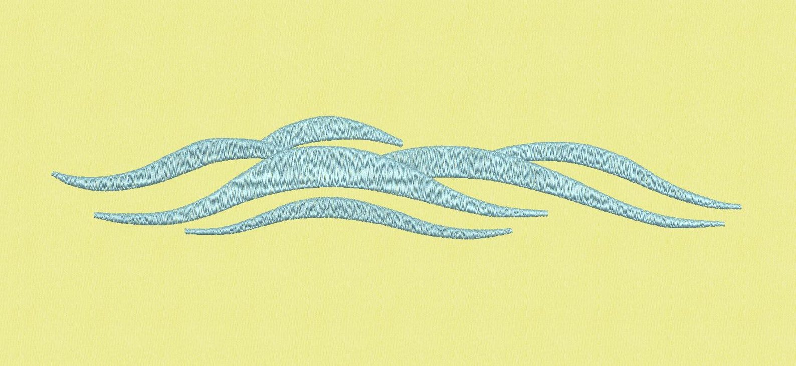 Wave Embroidery Design: Summer Ocean Pattern (6 Sizes) (instant ...