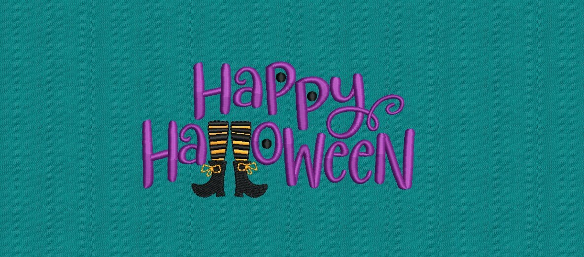 Happy Halloween Embroidery Design, Machine Embroidery Design, 6 Sizes ...