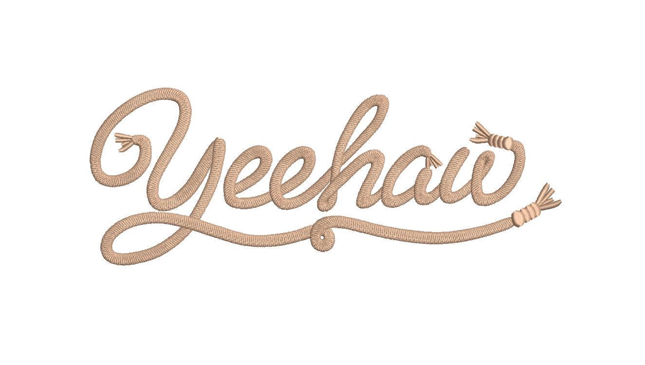 Yeehaw Rope Embroidery Design, Western Howdy Design, 6 Sizes, Instant ...