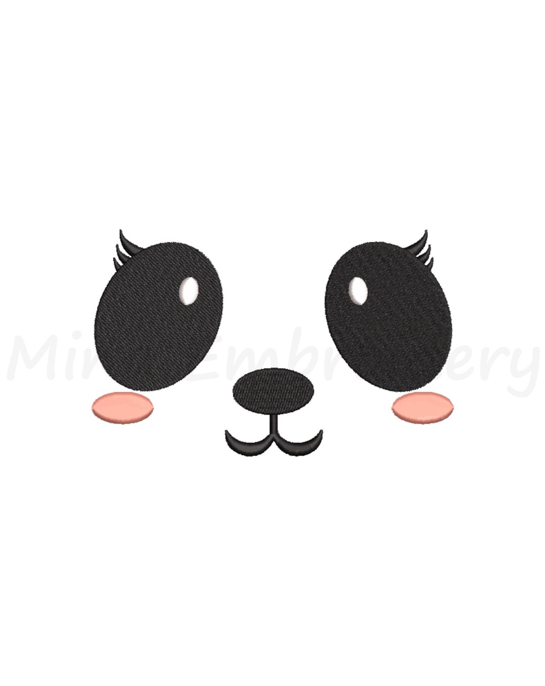 Baby Girl Panda Face Embroidery Design, Animal Embroidery Design ...