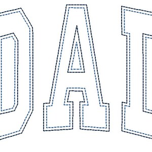 Dad Embroidery Design, Dad Line Art Embroidery Design, Machine ...