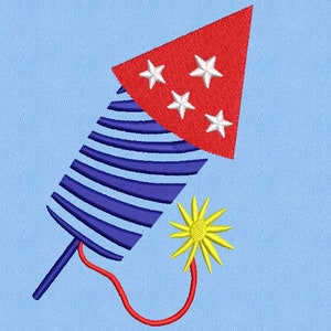 Firecracker Embroidery Design: American 4th of July (instant Download ...