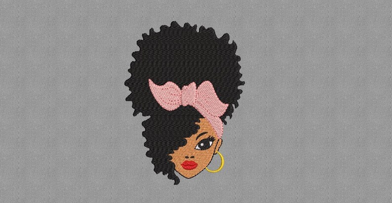 Afro Girl Face Embroidery Design Black Girl Embroidery - Etsy