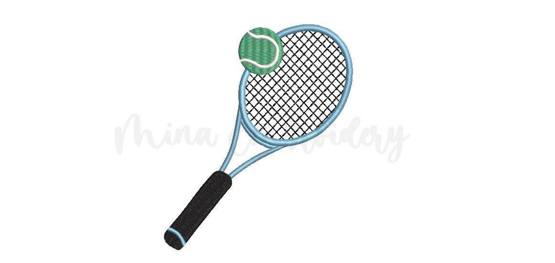 Tennis Racket Embroidery Design Sport Embroidery Design - Etsy