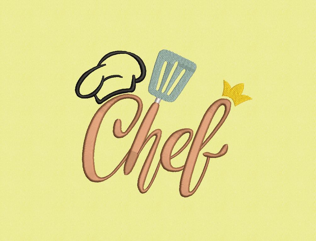 Chef Embroidery Design: Kitchen Theme (instant Download) - Etsy