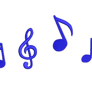 Music Notes Embroidery Design, Machine Embroidery Design, 6 Sizes ...