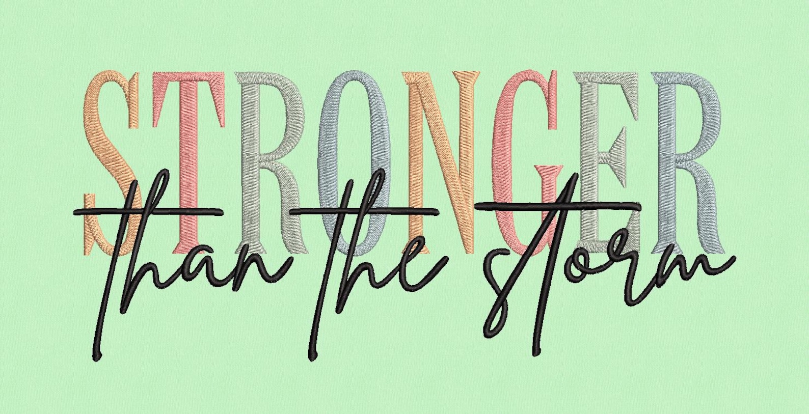 Stronger Than the Storm Embroidery Design: 6 Sizes (instant Download ...