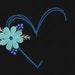 Split Heart Flower Embroidery Design, Flower Frame Embroidery Design ...