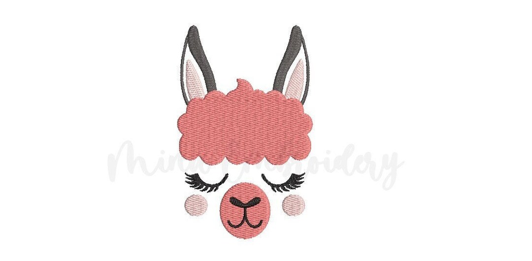 Cute Girl Baby Llama Embroidery Design, Animal Embroidery Design ...