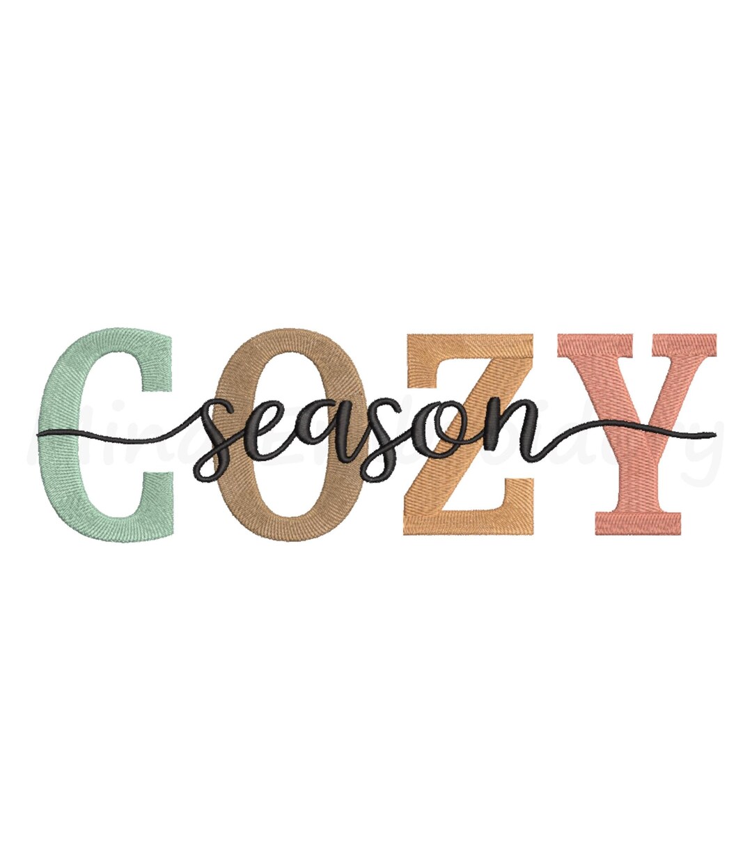 Cozy Season Embroidery Design, Fall Embroidery Design, Machine ...