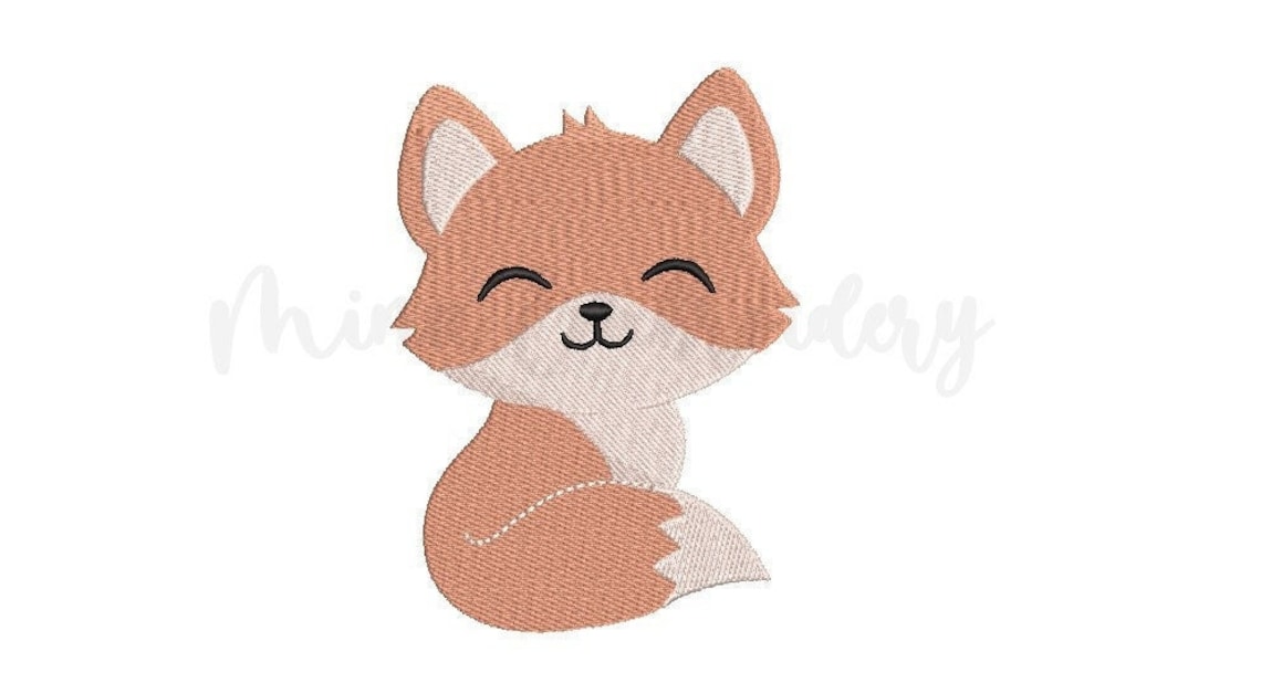 Cute Boy Baby Fox Embroidery Design Animal Embroidery Design - Etsy