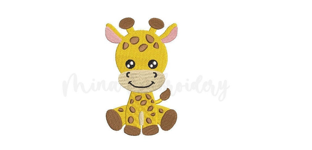 Cute Baby Giraffe Embroidery Design, Animal Embroidery Design, Machine ...