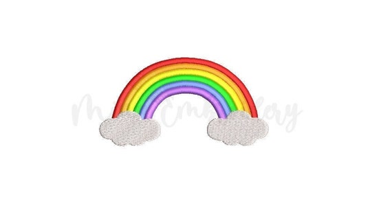 MINI Colorful Rainbow Embroidery Design Machine Embroidery - Etsy