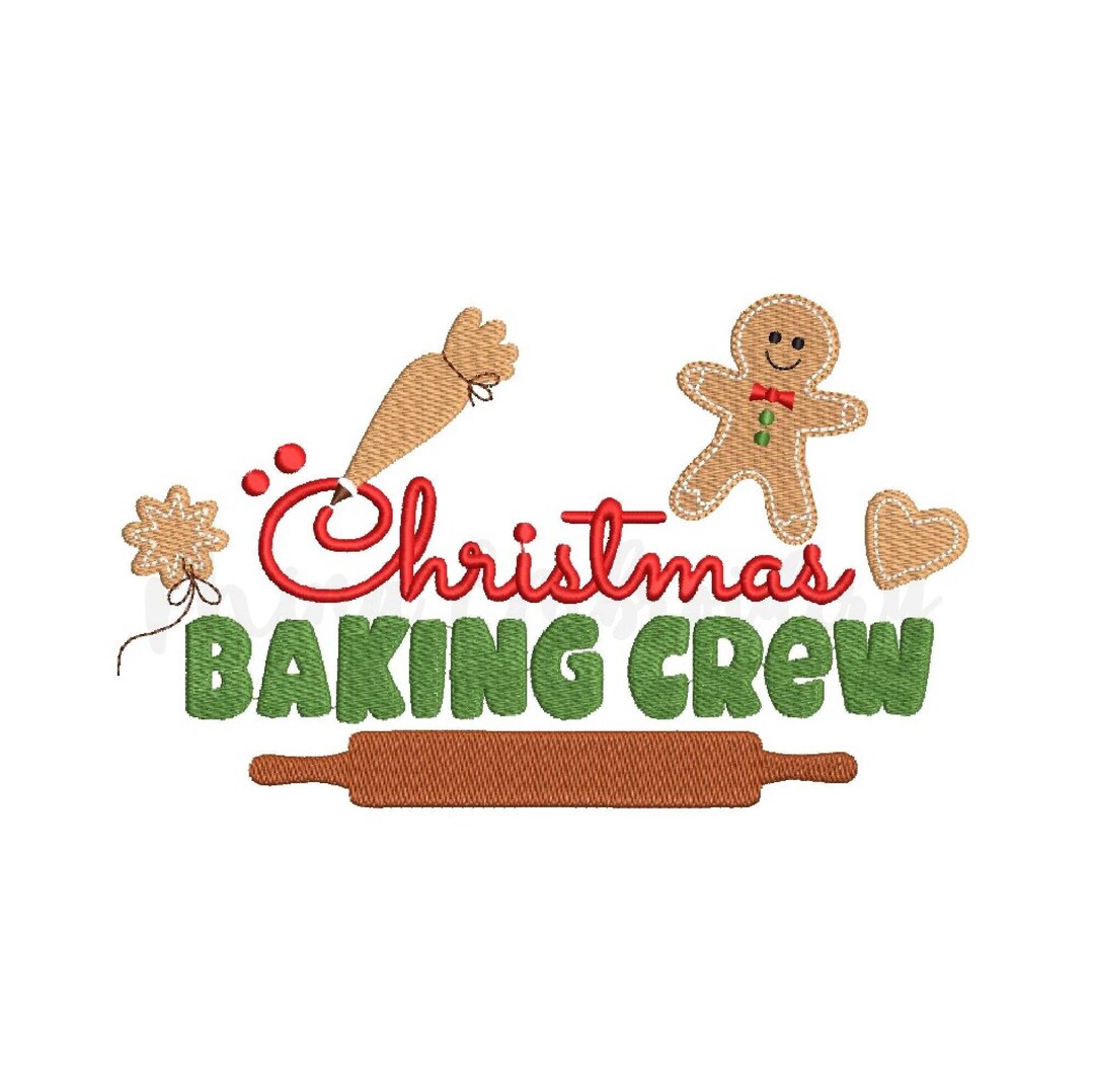 Christmas Baking Crew Embroidery Design, Kitchen Embroidery Design ...