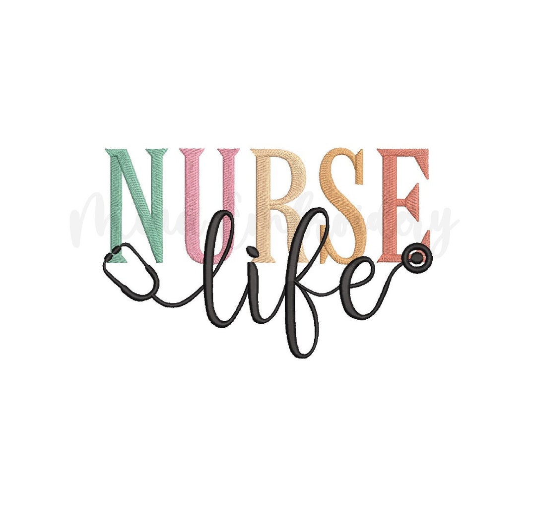 Nurselife Embroidery Design, Machine Embroidery Design, 6 Sizes ...