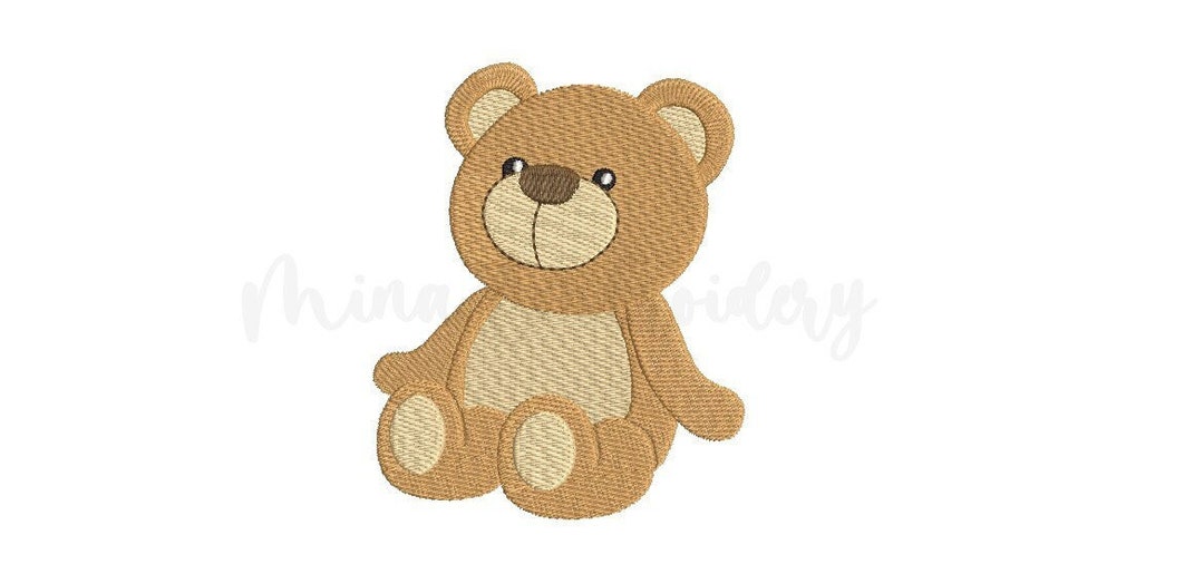 Baby Teddy Bear Embroidery Design, Animal Embroidery Design, Machine ...