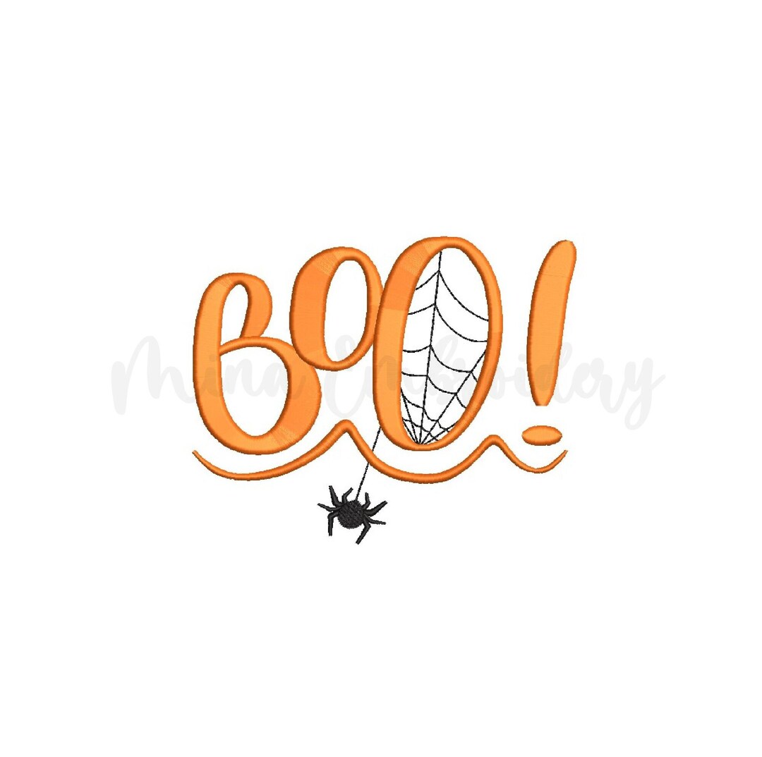 Boo Embroidery Design, Halloween Embroidery Design, Machine Embroidery ...