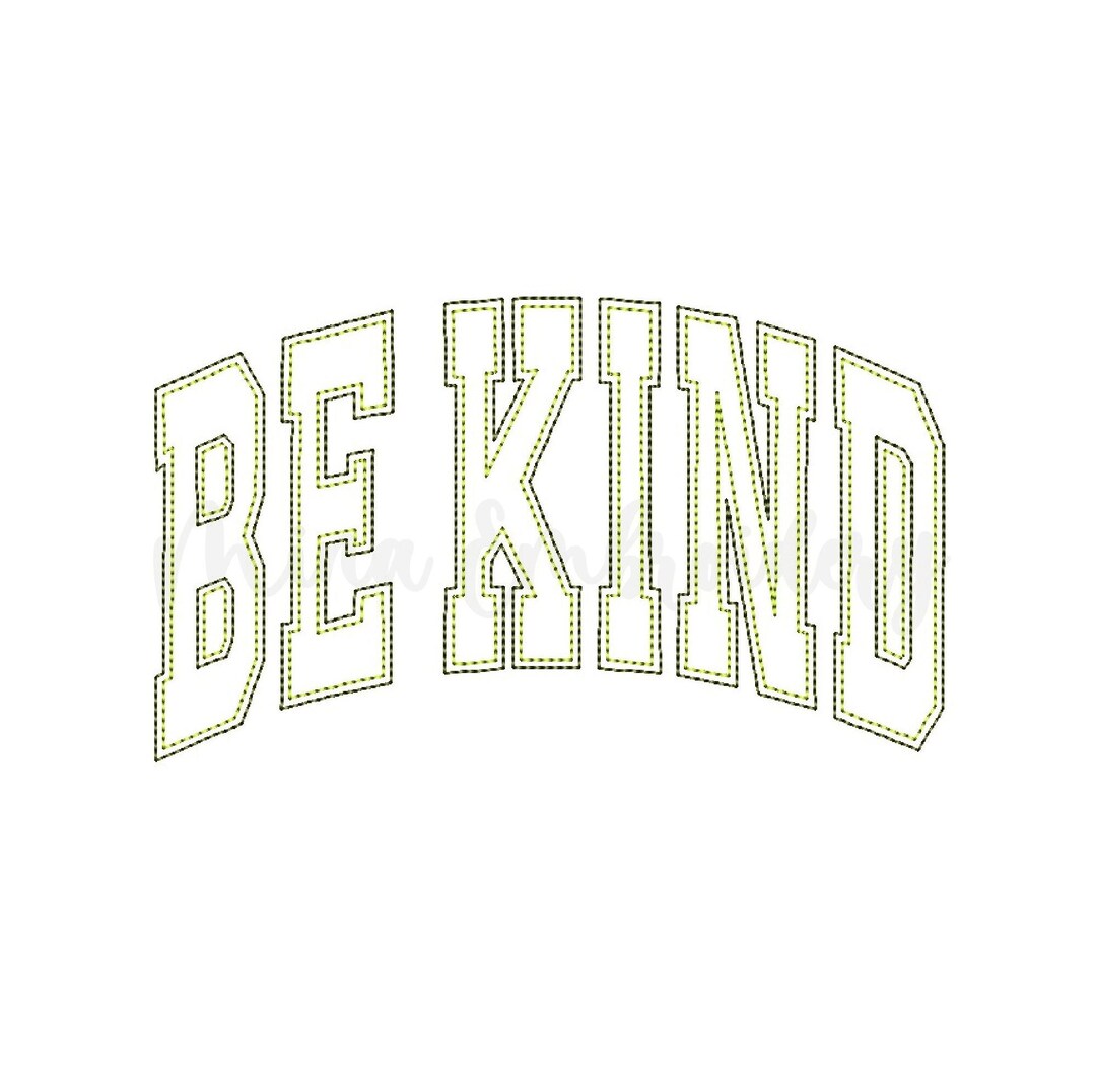 Be Kind Embroidery Design, Machine Embroidery Design, 6 Sizes, Instant ...