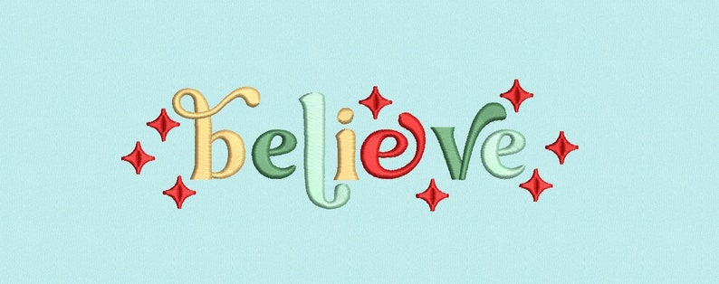 Believe Embroidery Design, Christmas Embroidery Design, Machine ...