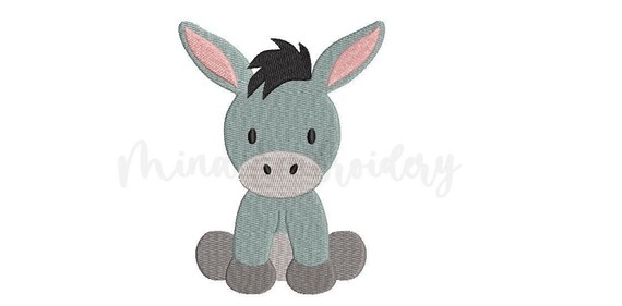Baby Donkey Embroidery Design Animal Embroidery Design - Etsy
