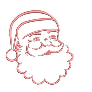 Vintage Santa Face Embroidery Design, Retro Christmas Embroidery ...