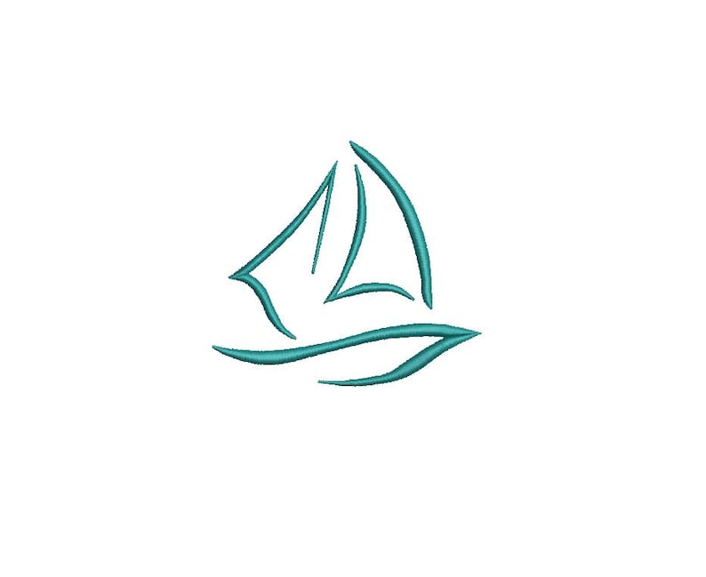 Mini Sailboat Embroidery Design, Machine Embroidery Design, 5 Sizes ...