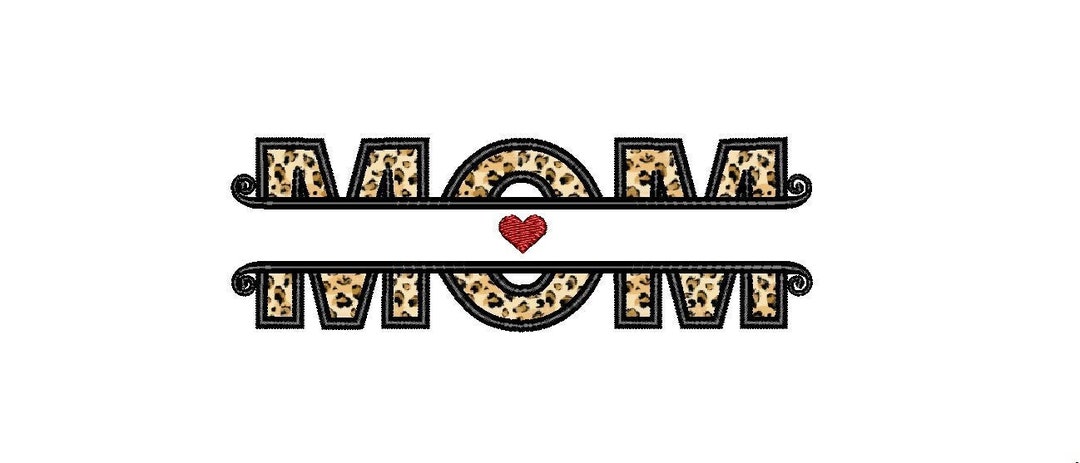 Split Mom Applique Embroidery Design, Machine Embroidery Design, 5 ...