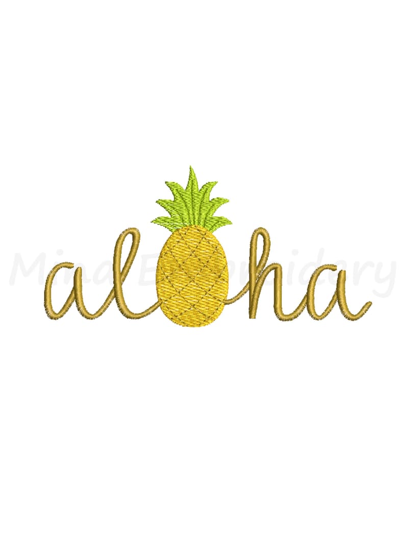 Summer Aloha Embroidery Design, Machine Embroidery Design, 5 Sizes ...