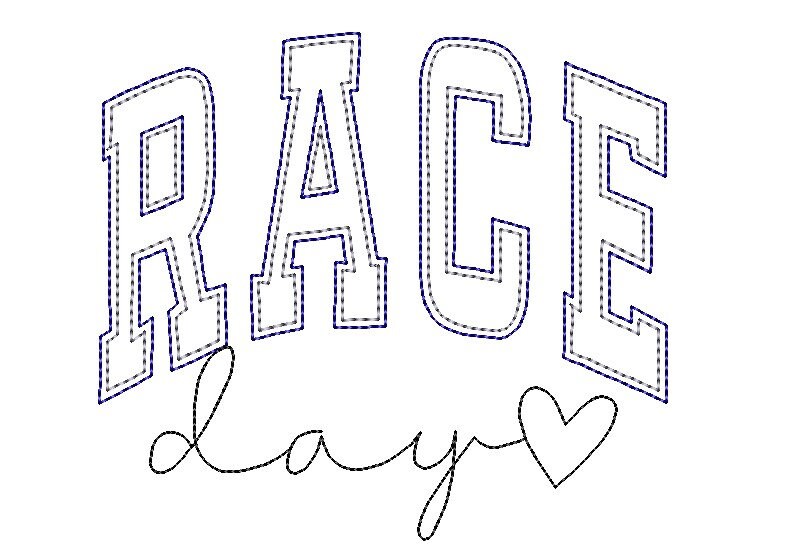 Race Day Embroidery Design, Race Car Embroidery Design, Machine ...