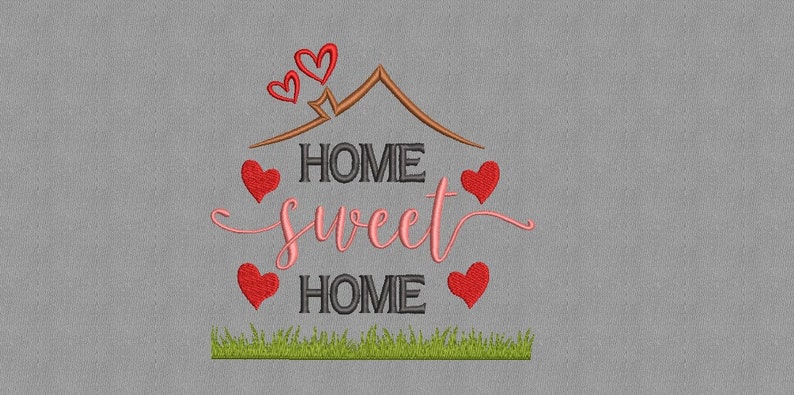 Home Sweet Home Embroidery Design: 5 Sizes (instant Download) - Etsy