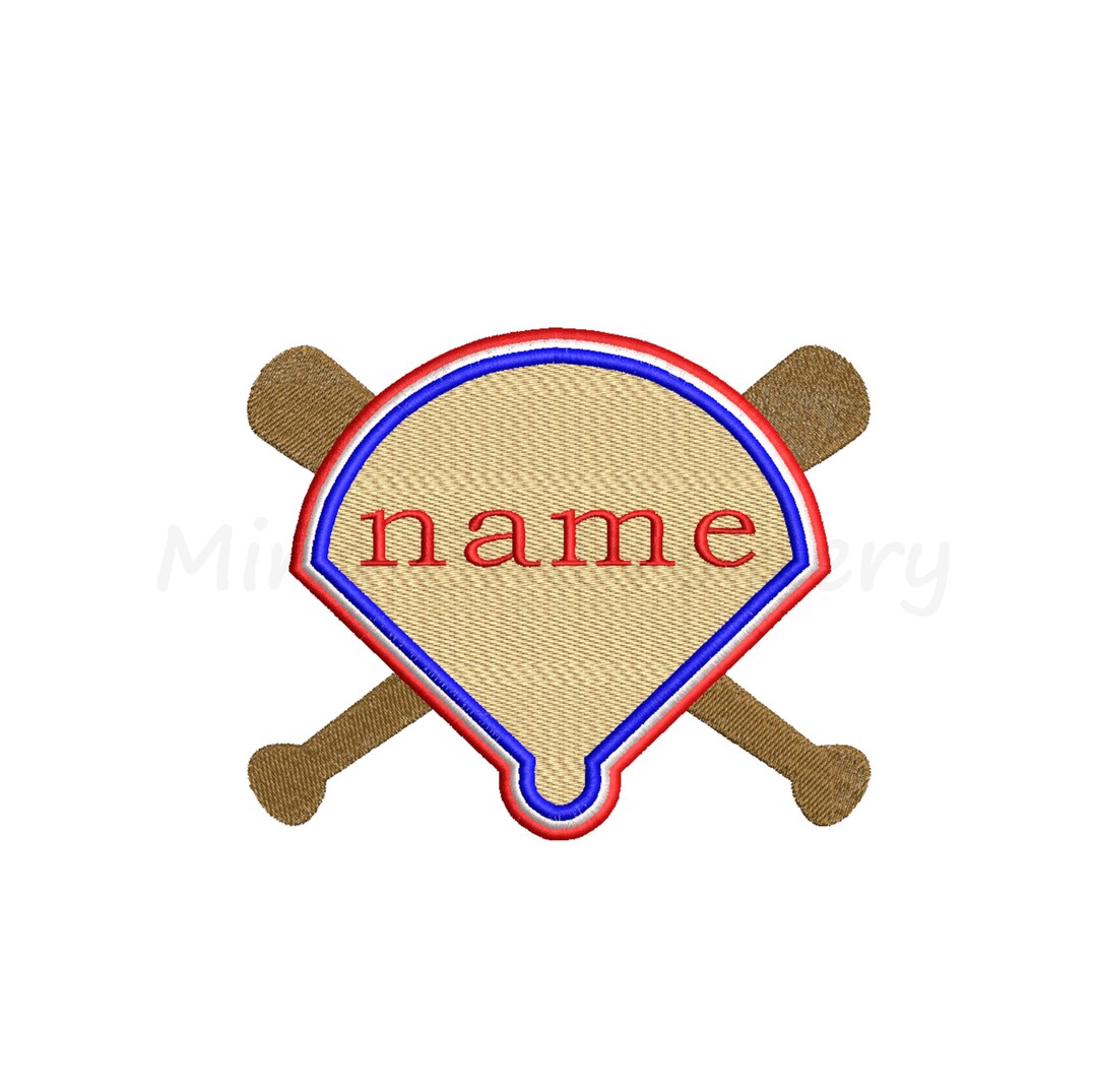 Baseball Home Plate Embroidery Design: Sport Applique (instant Download ...