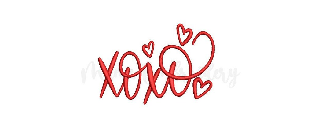 XOXO Embroidery Design, Love Embroidery Design, Machine Embroidery ...