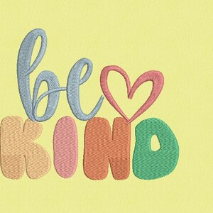 Be Kind Retro Embroidery Design, Machine Embroidery Design, 5 Sizes ...