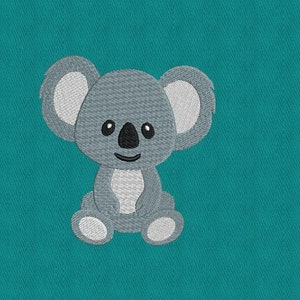 Baby Koala Embroidery Design: Animal Applique (4 Sizes) (instant ...