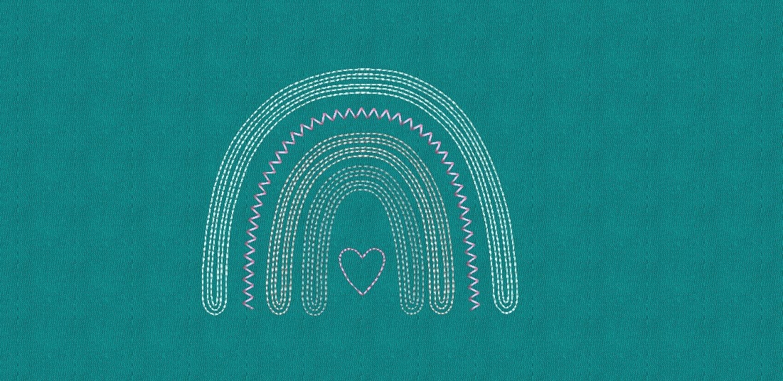 Boho Rainbow Embroidery Design Rainbow Line Art Embroidery - Etsy