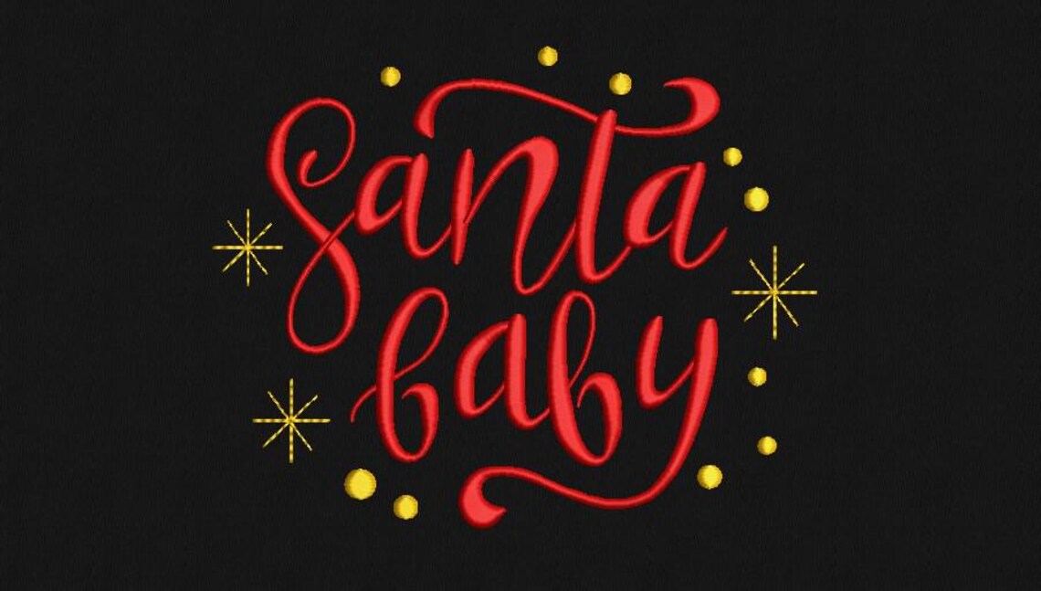 Santa Baby Embroidery Design: Christmas Machine Embroidery (instant ...