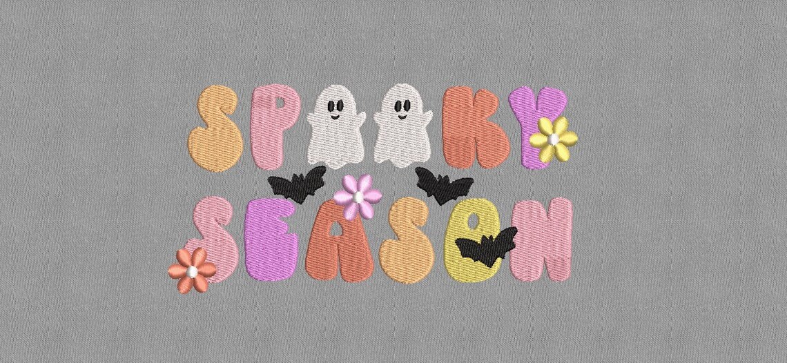 Spooky Season Embroidery Design Halloween Embroidery Design - Etsy