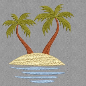 Palm Tree Embroidery Design, Summer Beach Embroidery Design, Machine ...