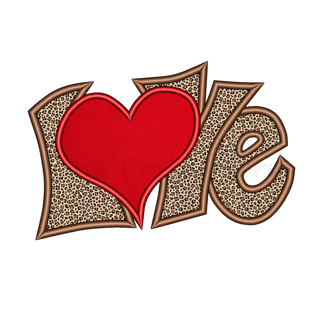Love Applique Embroidery Design, Heart Applique Embroidery, Machine ...