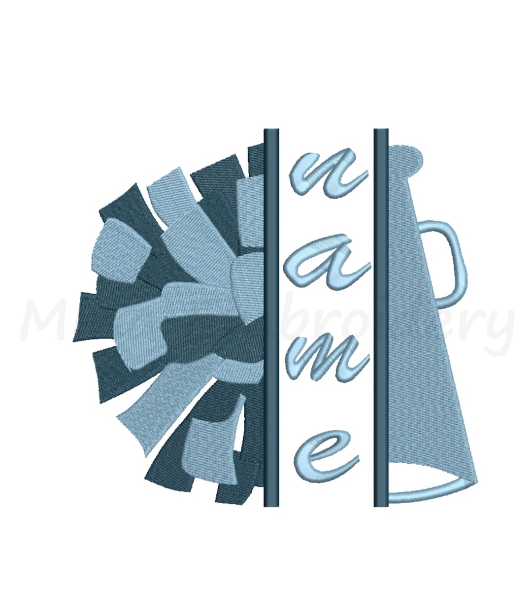 Split Cheer Megaphone Embroidery Design, Split Font Design, 4 Sizes ...