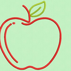 Apple Embroidery Design, Machine Embroidery Design, 5 Sizes, Instant ...