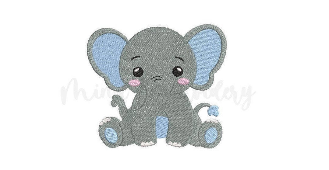 Baby Boy Elephant Embroidery Design, Animal Embroidery Design, Machine ...