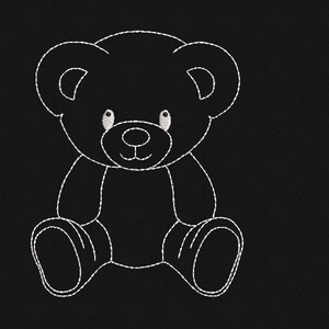 Bear Line Art Embroidery Design, Animal Embroidery Design, Machine ...