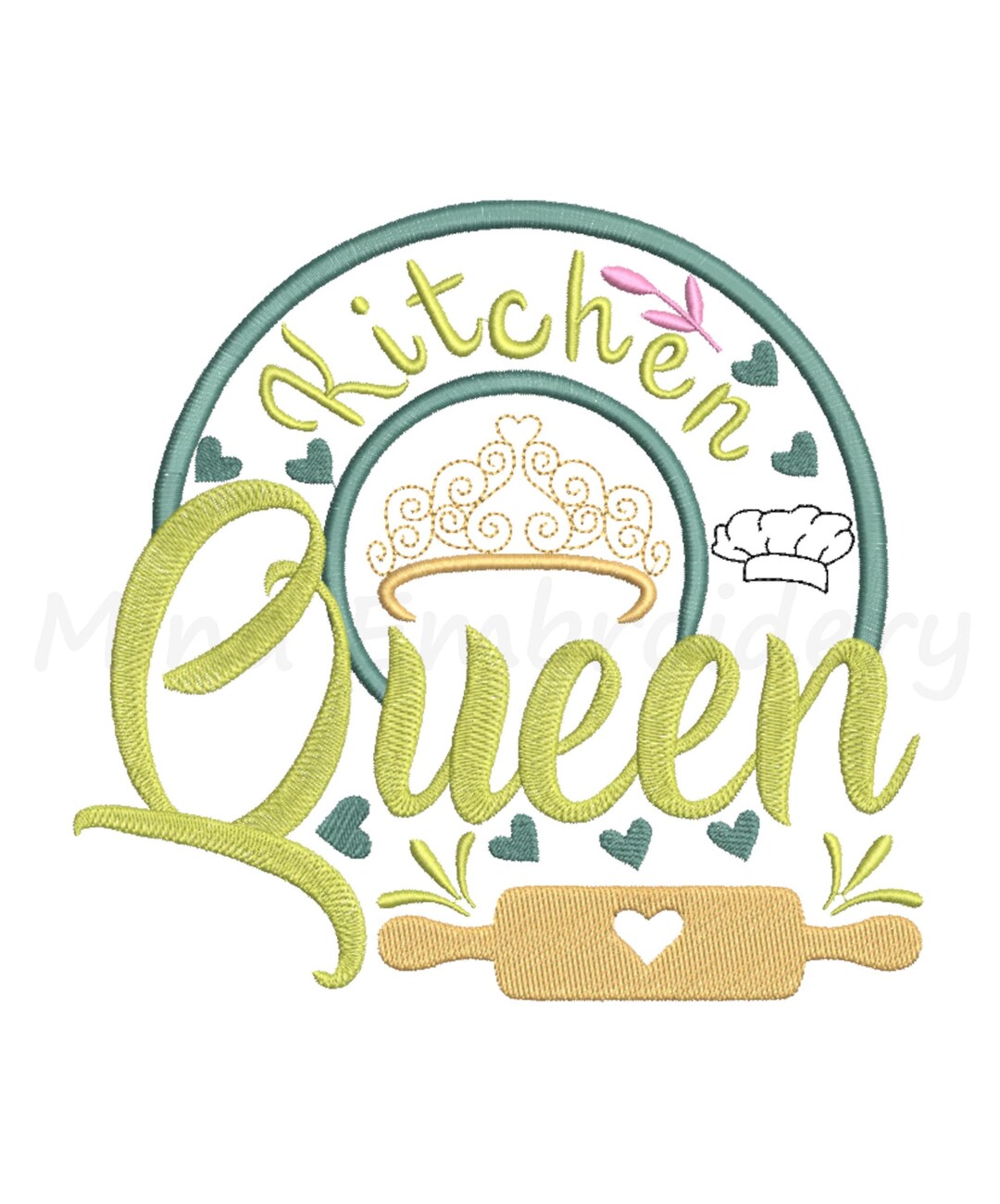 Kitchen Queen Embroidery Design, Baking Tools Embroidery Design ...
