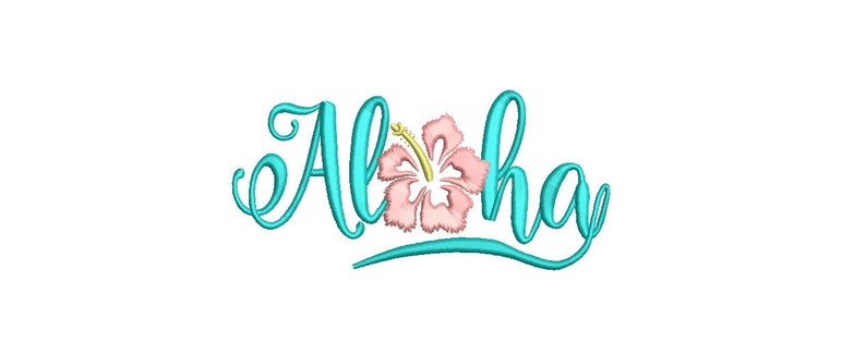 Aloha Hibiscus Flower Embroidery Design (instant Download) - Etsy